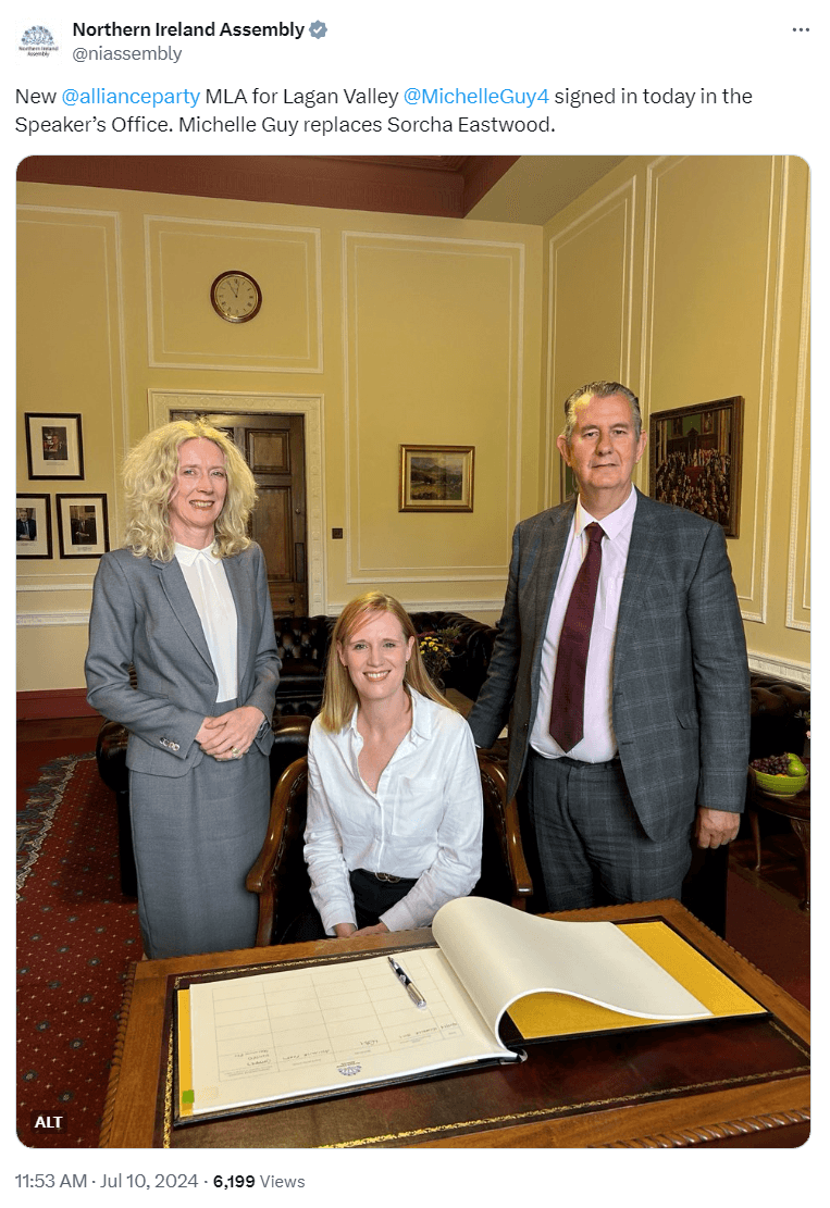 Michelle Guy co-opted to Assembly to replace Alliance’s Sorcha Eastwood ...